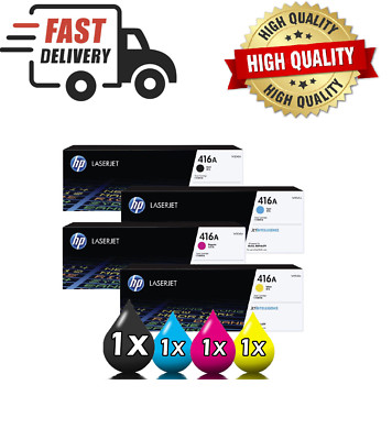 Genuine HP 416A W2040A Black/Yellow/Cyan/Magenta Toner Cartridge 2,400 ...