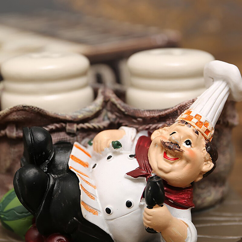 Kitchen Chef Cook Pepper Condiment Bottle Model Statue Miniature ...