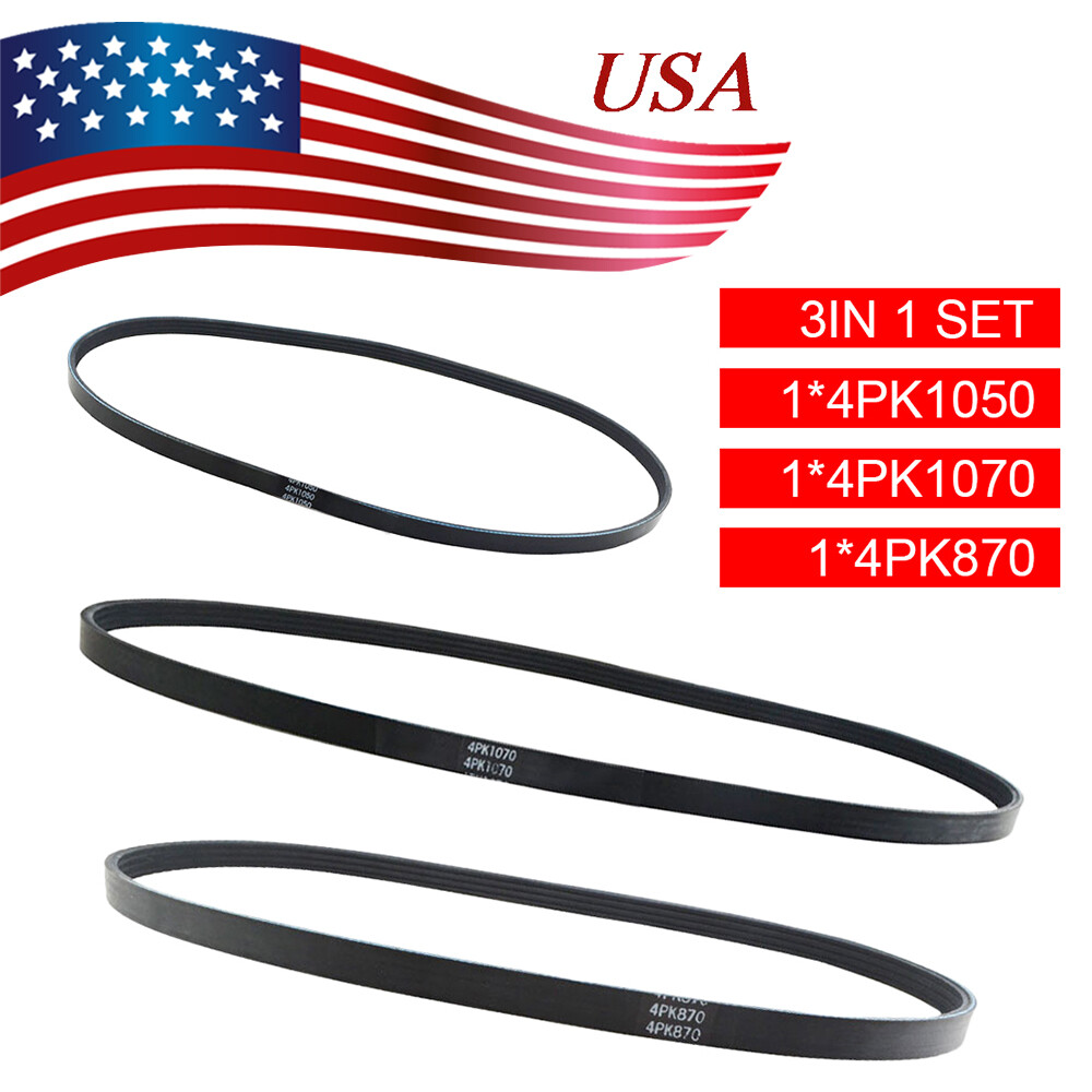 For TOYOTA TACOMA V6 3.4L Drive Belt 3 Pcs AC/PS/ALT 4PK870 4PK1050 ...