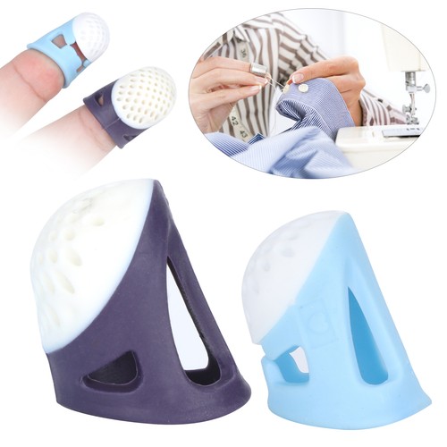 2Pcs Thimble Sleeve Finger Protector Silicone Fingerstall Quilting ...
