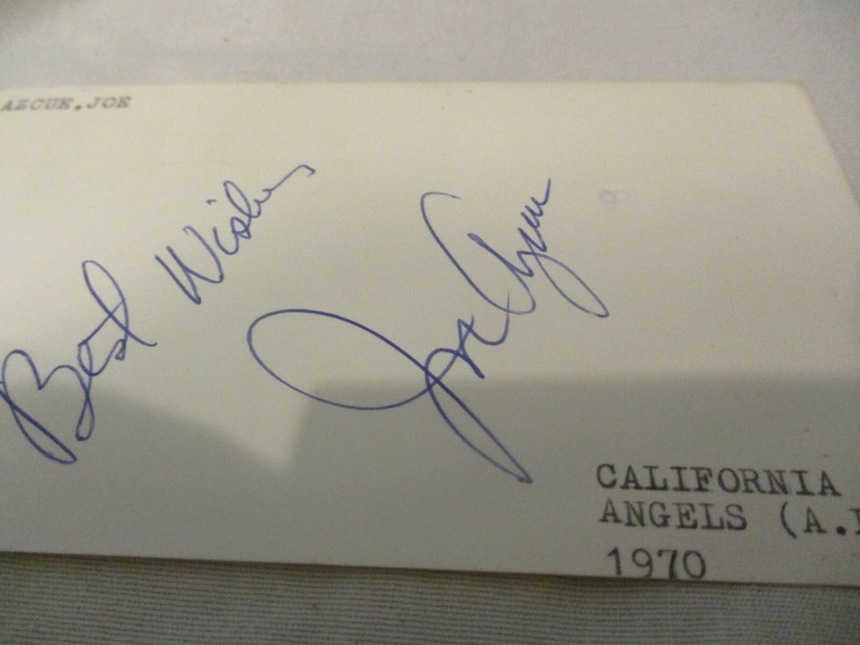 JOE AZCUE AUTOGRAPHED INDEX CARD | eBay