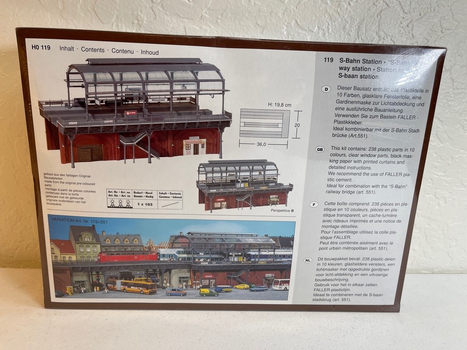 FACTORY SEALED RARE VINTAGE FALLER 120 119 HO S-BAHN RAILWAY STATION | eBay