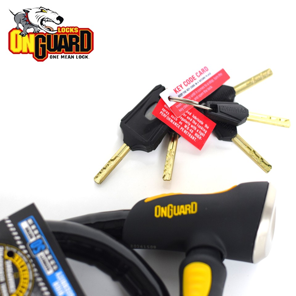 OnGuard Rottweiler 8026 Armored Cable Bicycle Lock | eBay