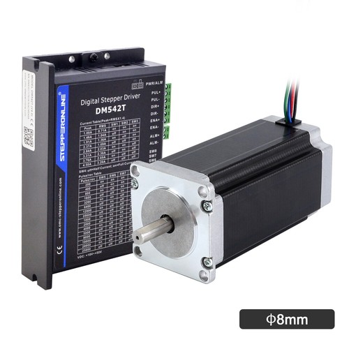 1 Axis Nema 23 Stepper Motor 425oz.in 4.2A 113mm Φ8mm & Driver DM542T ...