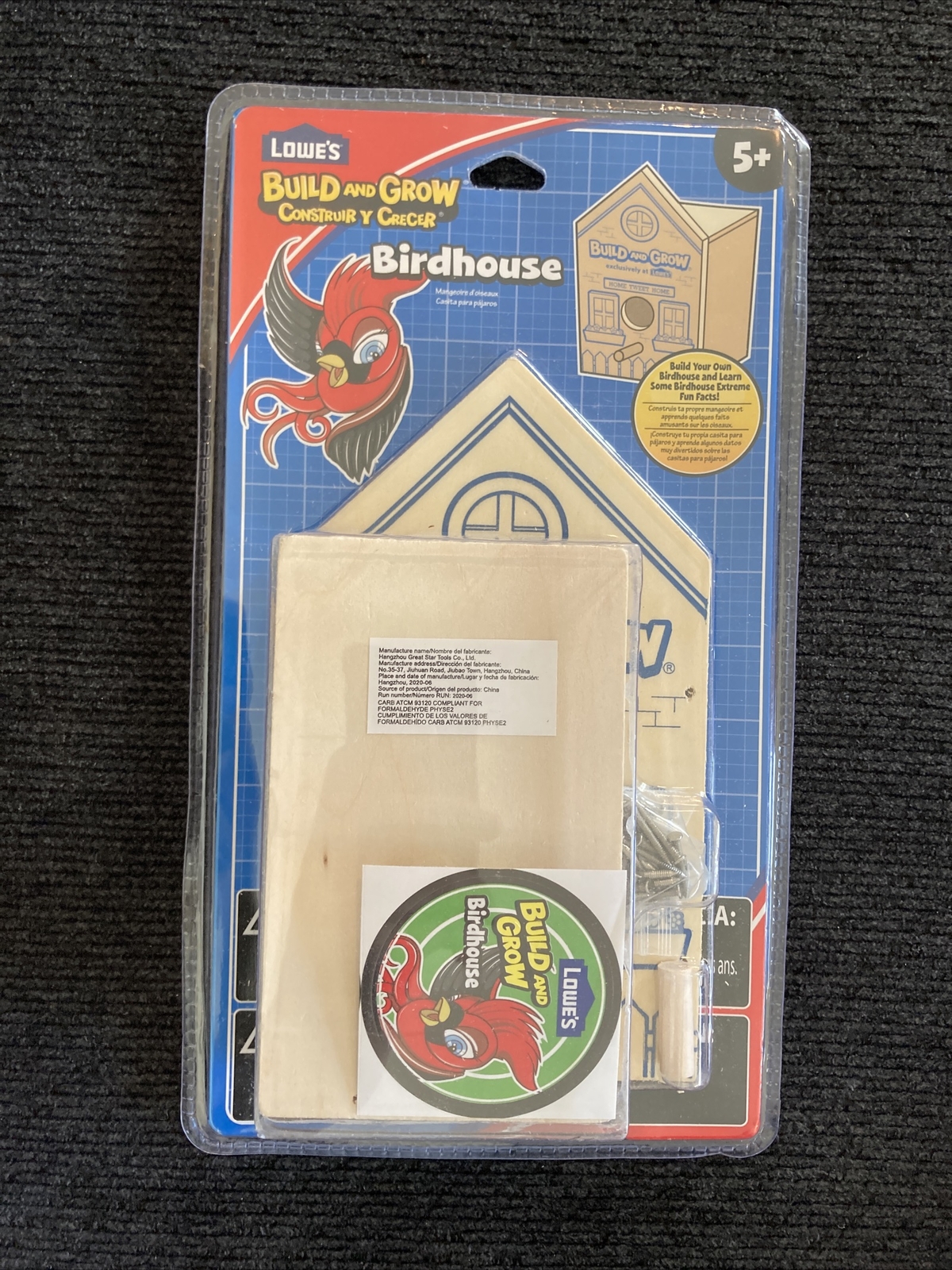 LOWE'S Build And Grow Birdhouse House Bird Boys Girls Ages 5+ New ...