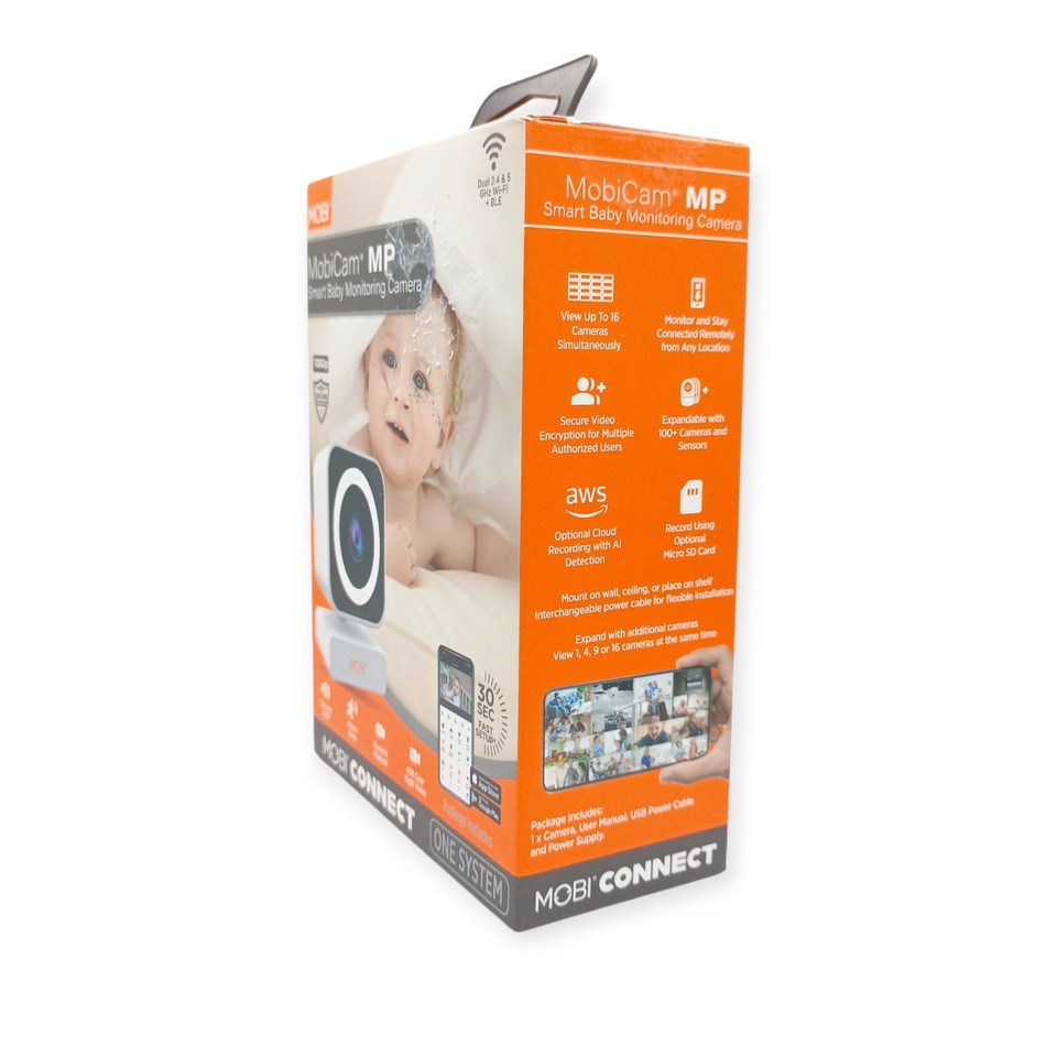 MobiCam MP Smart Baby Monitoring Camera New Sealed 2.4GHz WiFi Model MP ...