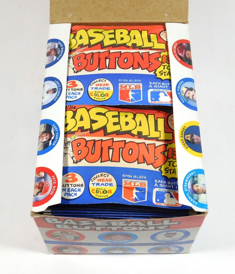 1984 Fun Foods Baseball Buttons Box (36 Sealed Packs) | eBay