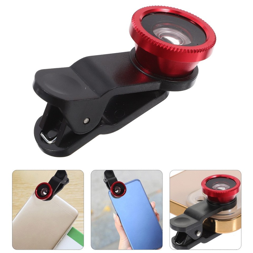2 Sets Phone Lens Fish Eye Lens with Clip for Smartphone with Black ...