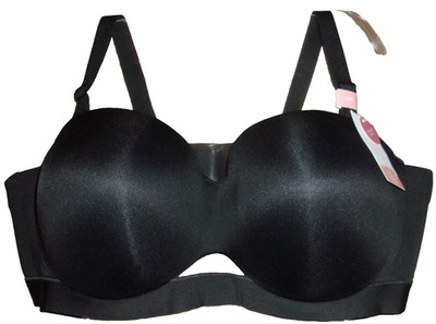 CACIQUE Lightly Lined MULTI-WAY Strapless Bra BLACK Size: 44 D NWT $55 ...