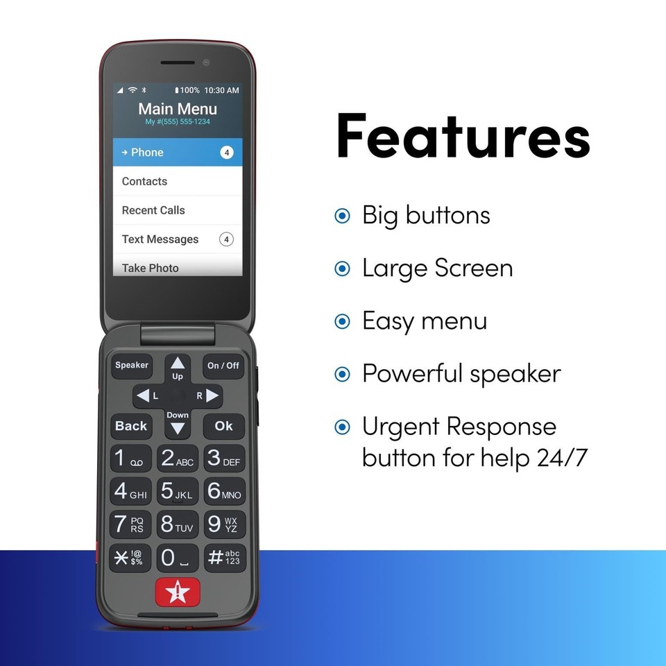 Lively Jitterbug Flip2 - Flip Cell Phone for Seniors - Not Compatible ...