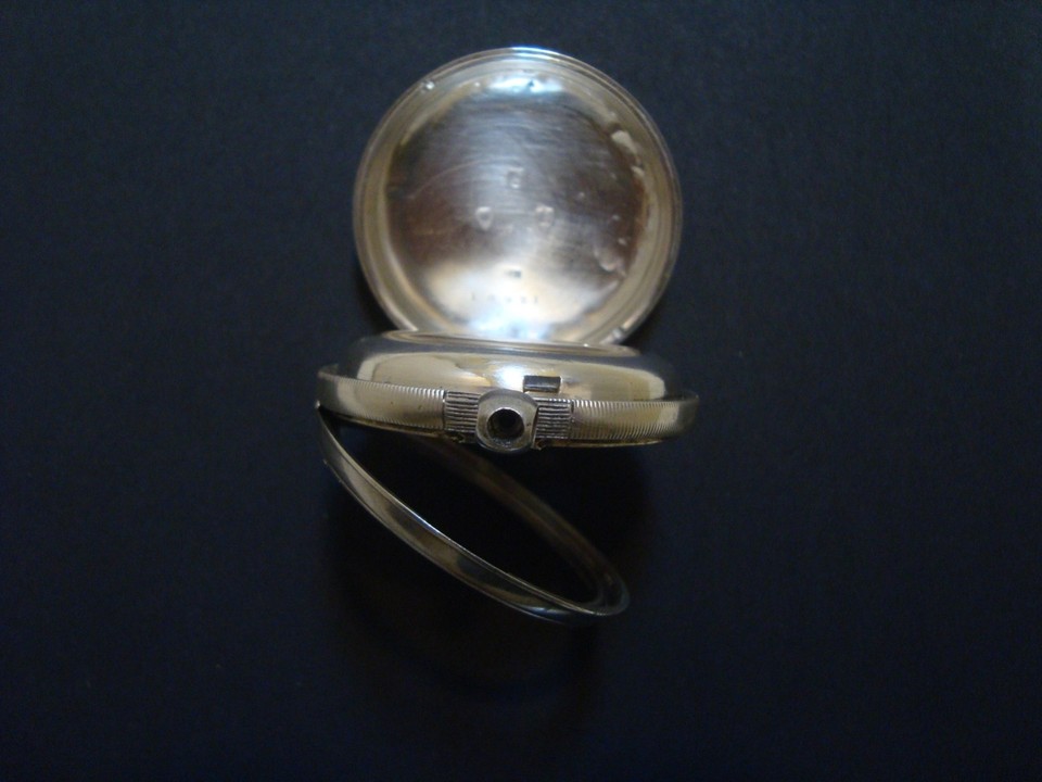 ANTIQUE SILVER POCKET WATCH CASE ONLY 44.5 GRAMMES LONDON c1880 CHARLES ...