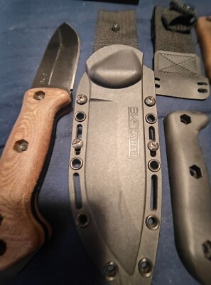 Kabar Becke bk2 companion knife w/ Kydex custom sheath, micarta handle ...