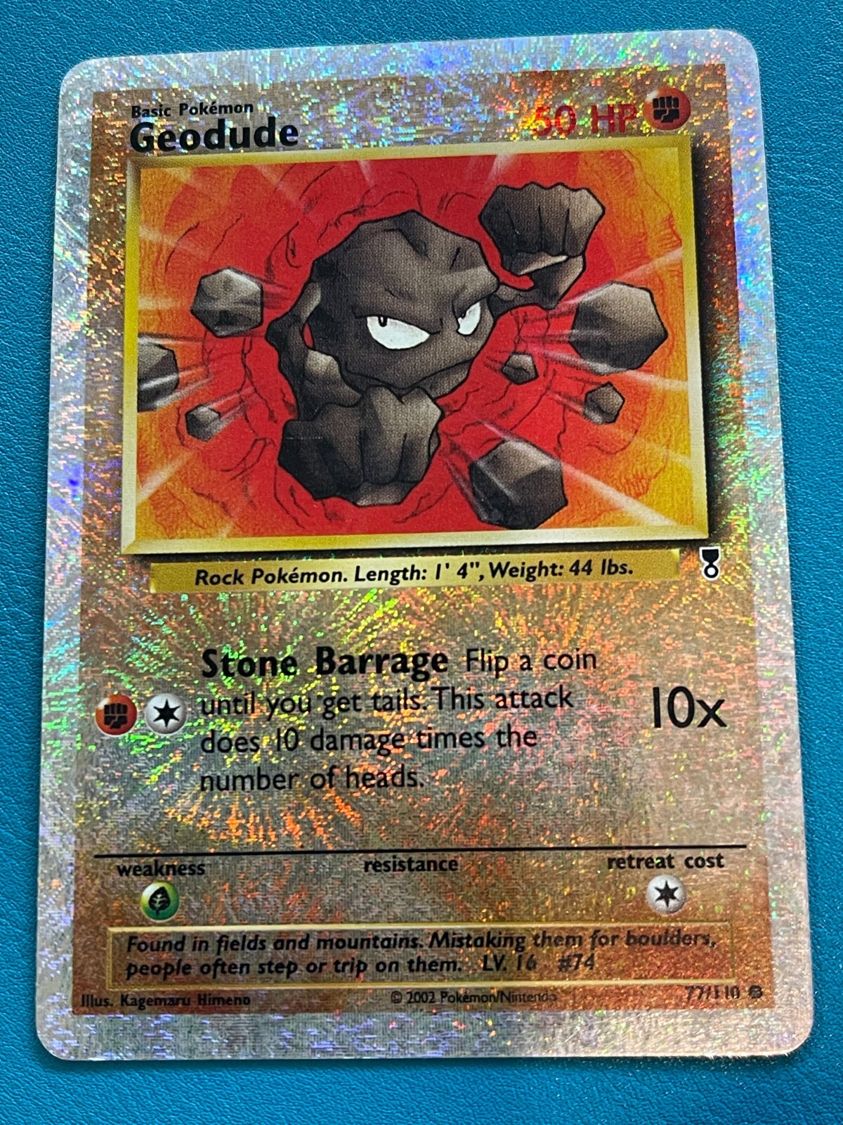 Pokemon Card Geodude 77/110 Legendary Collection Reverse Holo Foil NM ...
