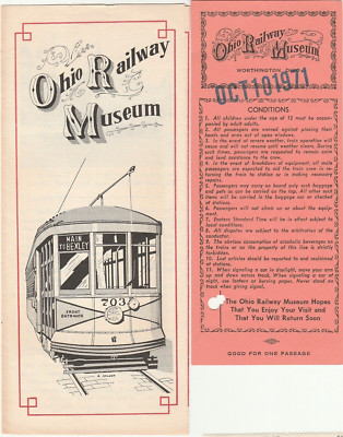 Ohio Railway Museum Ticket and Brochure 1971 Vintage Original | eBay