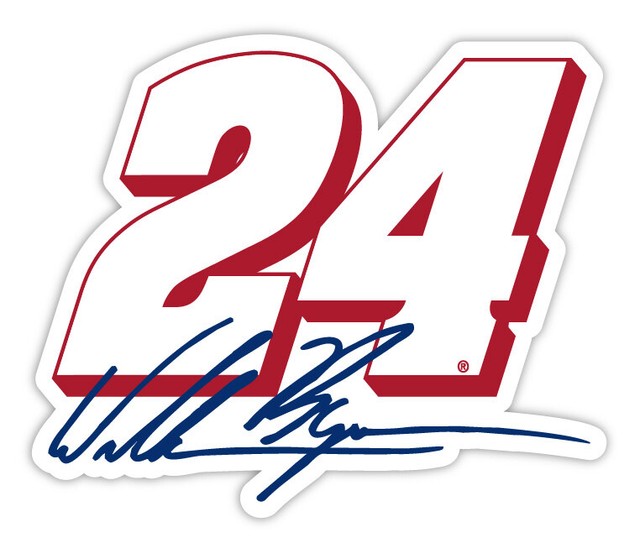 NASCAR Driver Number Decal-William Byron #24 Die Cut Sticker | eBay