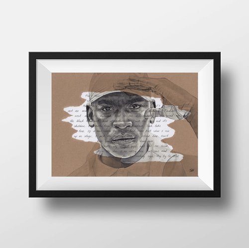 Skepta Portrait Drawing Shutdown Lyrics - Signed Giclée Art Print A4 ...