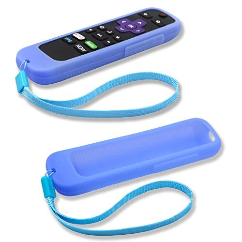 2 Pack Glow In The Dark Remote Cover Anti-Slip for Roku, Green & Blue ...