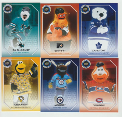 2025 Upper Deck NHL Mascots Complete 10 Card Set Carlton,Youppi,Gritty ...