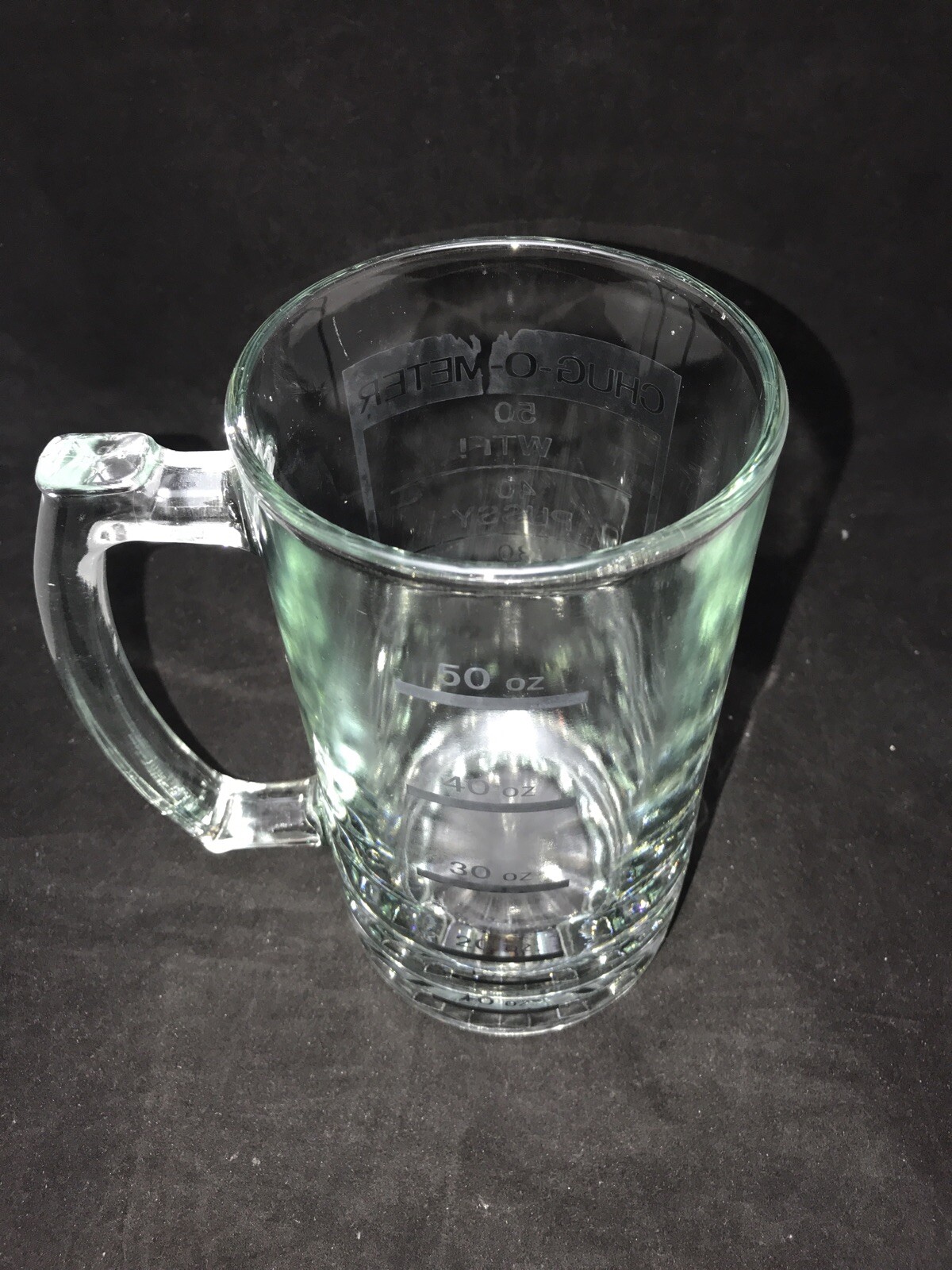 SPENCERS Chug-O-Meter 60oz. Glass Mug Huge Beer Mug Classic Sayings | eBay