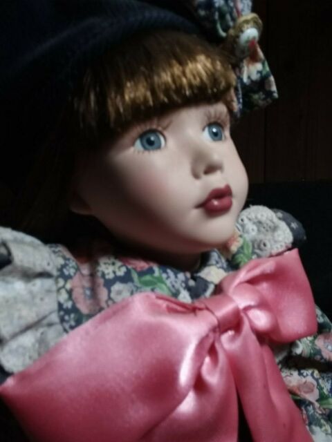 ADORABLE BRASS KEY VICTORIAN PORCELAIN DOLL WITH STAND 16" | eBay