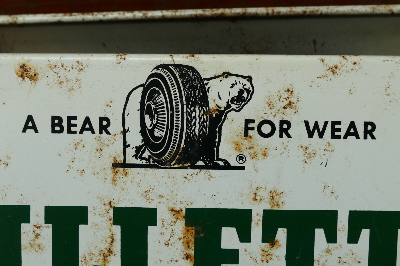 Vintage 1950s Original GILLETTE TIRES Metal Tire Diplay Stand Gas Oil ...