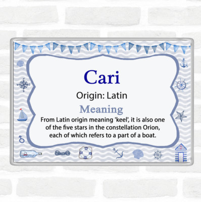 Cari Name Meaning Jumbo Fridge Magnet Nautical | eBay UK