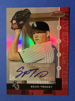 SEAN TRACEY Signed /199 RC 2005 Bowman’s Best CHICAGO WHITE SOX ...