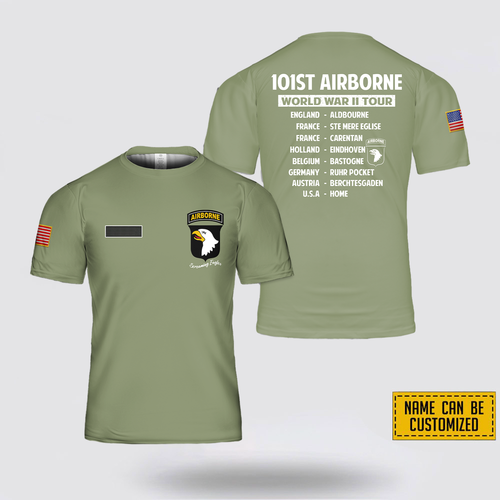 Custom Name US Army 101st Airborne All Over Print T-Shirt - Gift For ...
