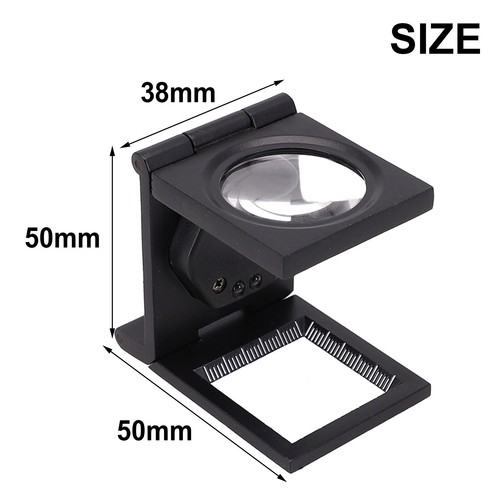 Foldable Metal Linen Tester Cloth Magnifier Loupe with 10X Magnifying ...