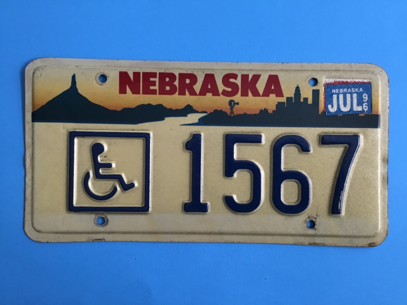 1996 Nebraska Handicapped Disabled License Plate Tag Handicap | eBay