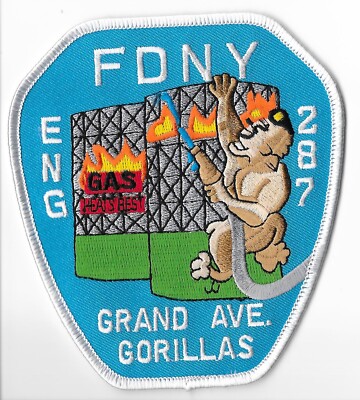 New York Fire Department (FDNY) Engine 287 Grand Ave Gorillas Patch V1 ...