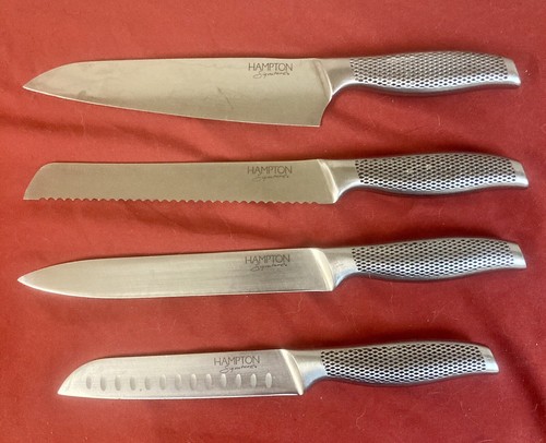 Hampton Signature Stainless Steel Set Of 4 Fine Chef Knives ...