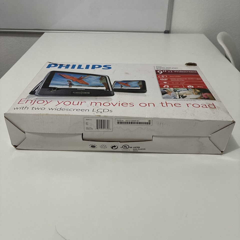 Philips PD9012M/37 9 Inch Portable DVD Player Dual Screen MP3 JPEG | eBay