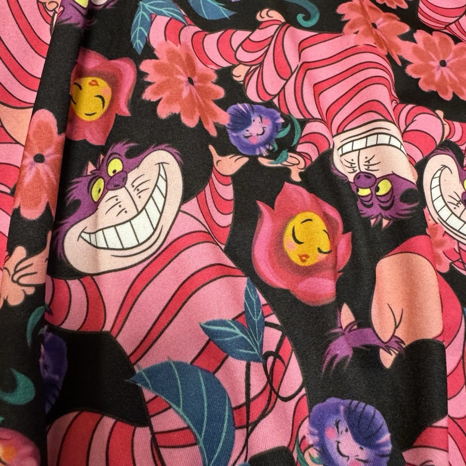 Disney Alice in Wonderland Pink Cheshire Cat Fit Flare Skater Dress ...