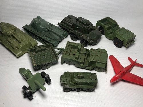 Vintage Marx, Tim-Mee, Renwal, Dinky Toy Tanks, Jeeps, Airplane | eBay