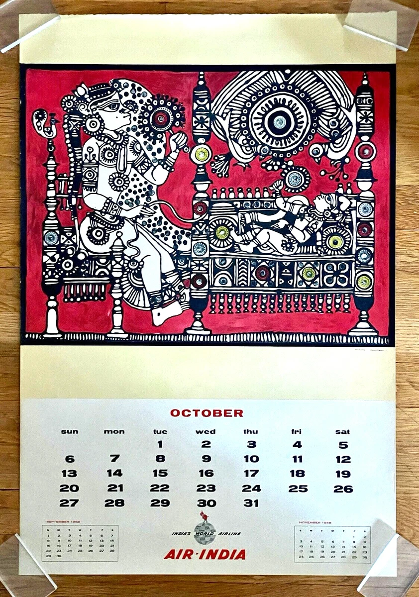 Vintage October Calendar