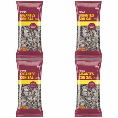 4 PACKETS X 200 g - GIANT SPANISH PIPAS SUNFLOWERS SEEDS WITH SALT | eBay