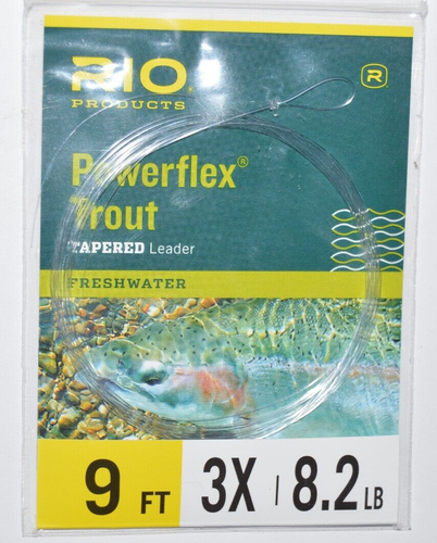 3 packs rio powerflex trout tapered leaders 9ft 3x 8.2lb nymphs flies ...