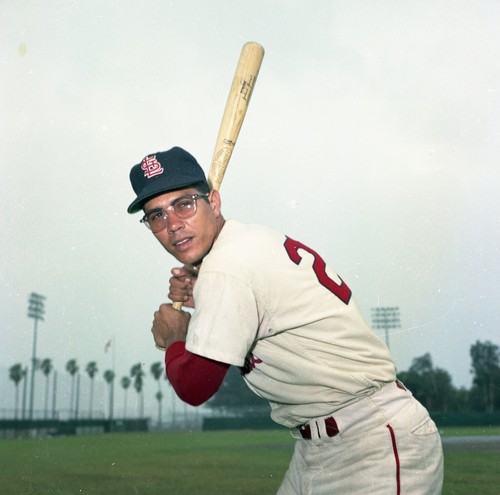 JDE1-352 JULIAN JAVIER 60s CARDINALS ORIG J.D. MCCARTHY 2-1/4" COLOR ...