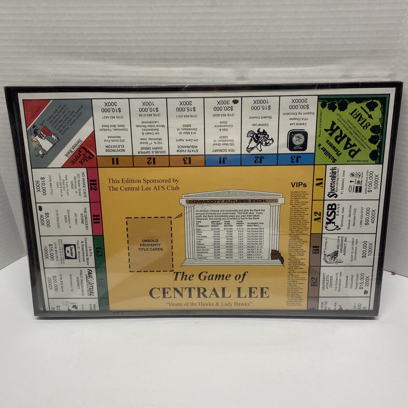The Game of Central Lee Oregon Monopoly Board Rare Vintage | eBay
