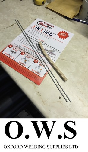 Aluminium Welding Brazing + Soldering Low Temp Durafix Easyweld UK Rods ...