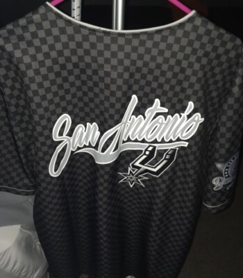 San Antonio Spurs Mens Baseball Jersey XL NBA Button Up Stitched Logo ...