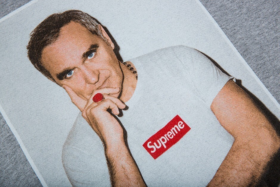 BRAND NEW SS16 SUPREME MORRISSEY TEE GREY M MEDIUM TRUSTED SELLER!! | eBay