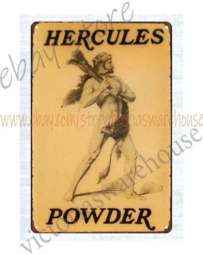 Hercules Powder advertising metal tin sign outdoor home decor items | eBay