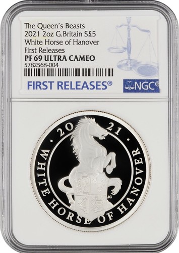 2021 Queen's Beasts 2oz Silver Proof White Horse of Hanover NGC PF69 ...