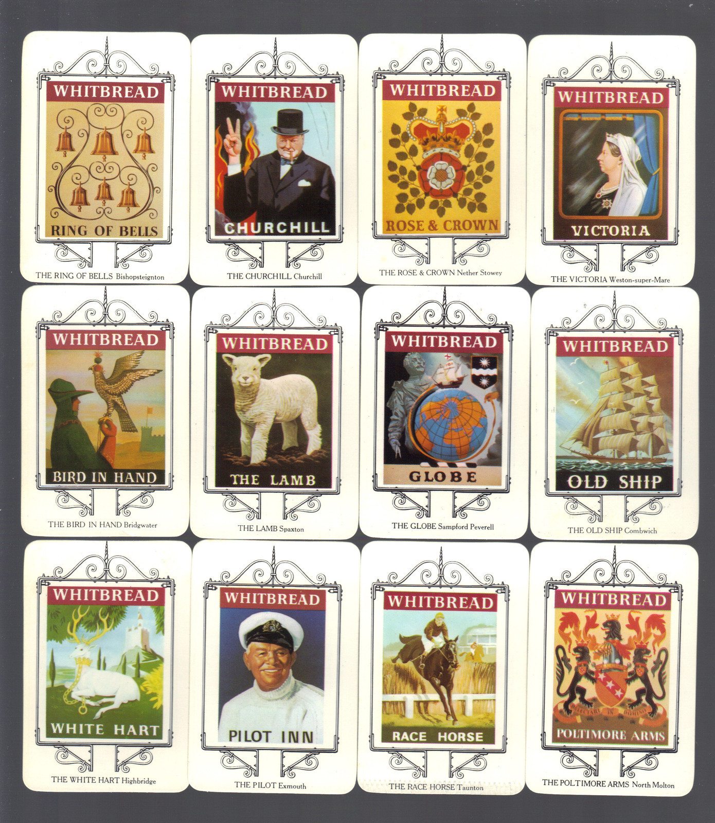 CIGARETTE/TRADE/CARDS.Whitbread (Brewers).INN SIGNS.(Devon & Somerset ...