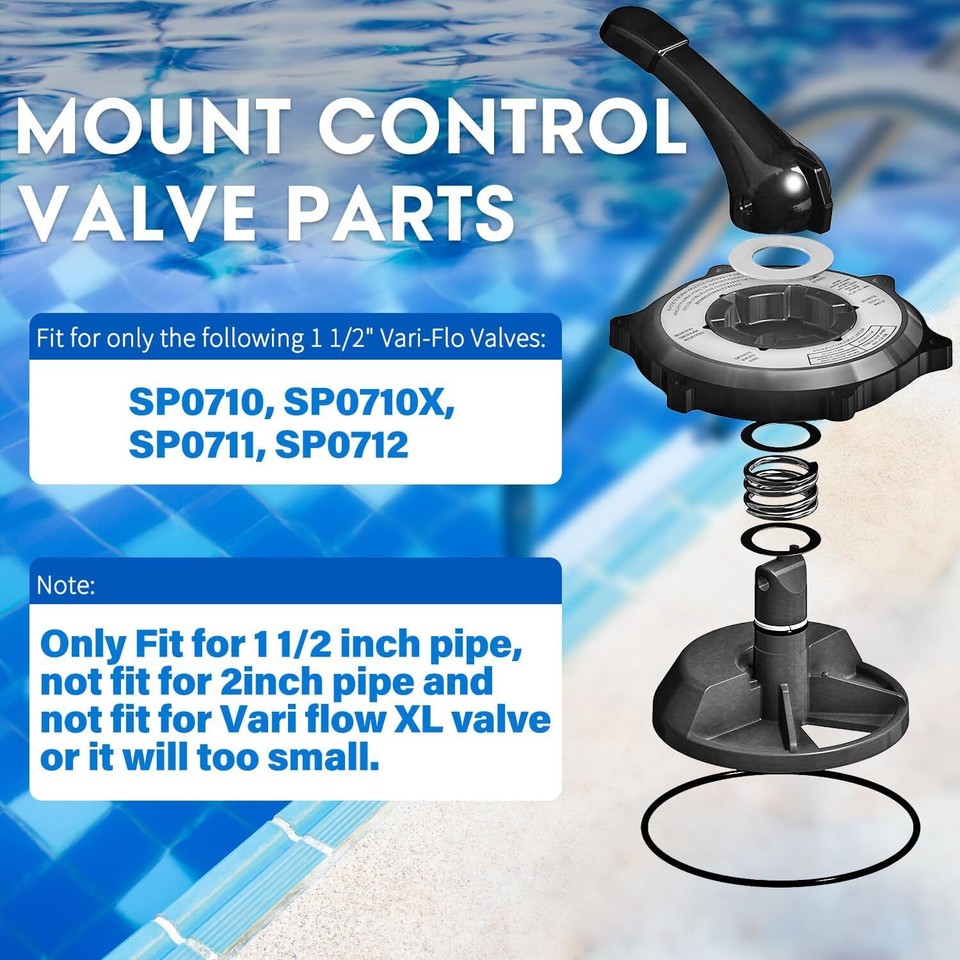 Hayward 1.5" Vari-Flo Multi-port Valve Lid Assembly SPX0710XBA17 Sand ...