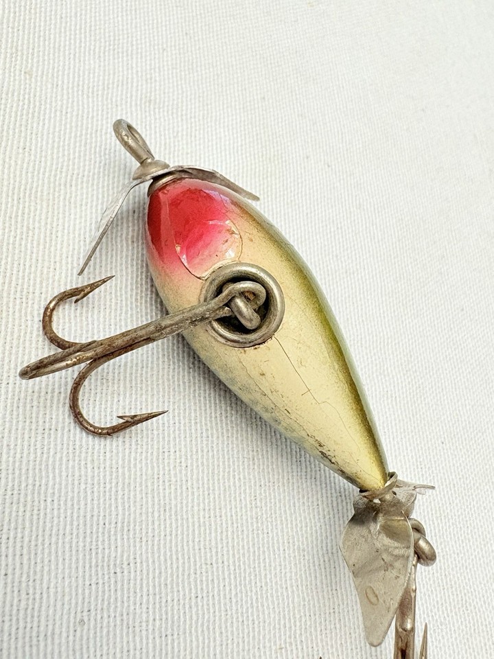 Vintage Shur Strike Petite Spinner Wood Fishing Lure W’ Glass Eyes ...