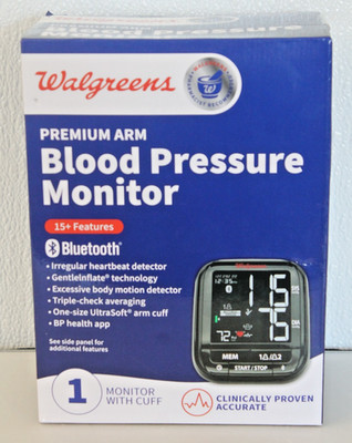 Walgreens Premium Arm Blood Pressure Monitor WGNBPA-240BT | eBay