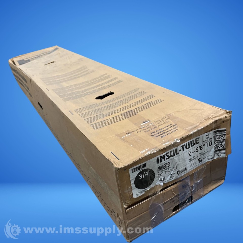 Aeroflex 6RX068258 Insul-Tube Pipe Insulation Tube, 6ft Long FNOB | eBay